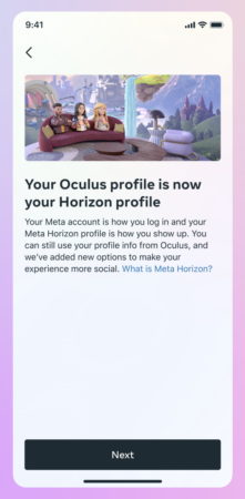 Meta Accounts, Meta Horizon Profiles Begin Rolling Out Globally