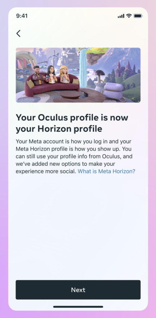 Meta Accounts, Meta Horizon Profiles Begin Rolling Out Globally