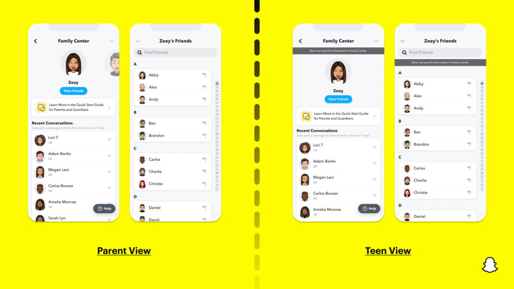 Snap Introduces Family Center In-App Tool for Parents, Teens