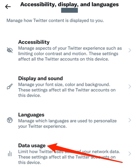 Twitter: How to Manage the Application's Data Usage