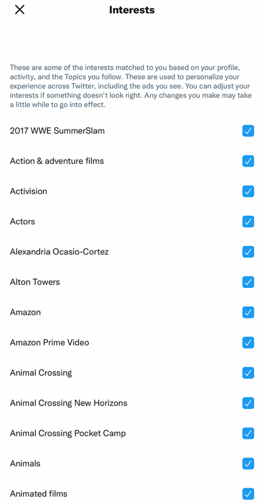 Twitter: How to Change Your Interests