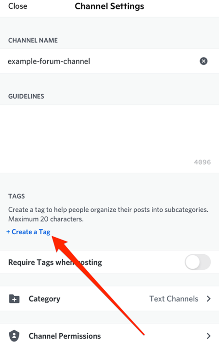 Discord: How to Add Tags to a Forum Channel