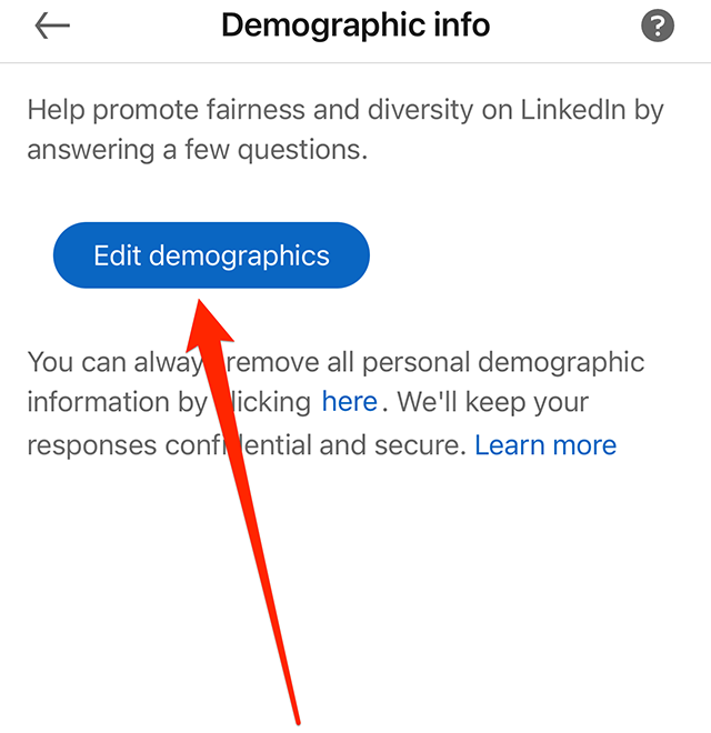 LinkedIn: How to Share Personal Demographic Information