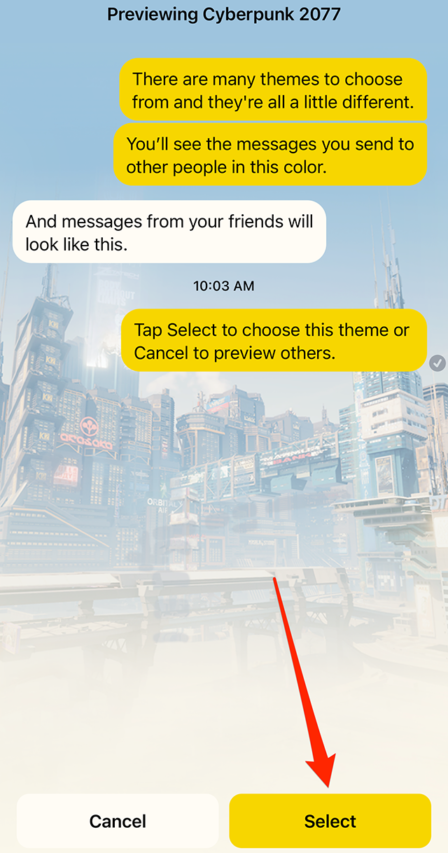 Messenger: How to Use the Cyberpunk 2077 Chat Theme