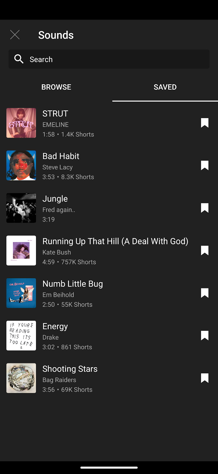 YouTube Adds Sounds From Shorts Playlist