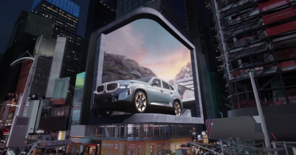 2 BMW Ads Turn a Times Square Billboard Into a 3D Roadway