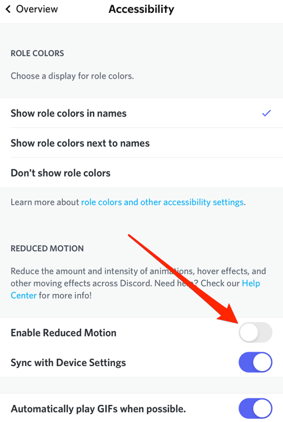 Discord: How to Reduce Motion on Mobile