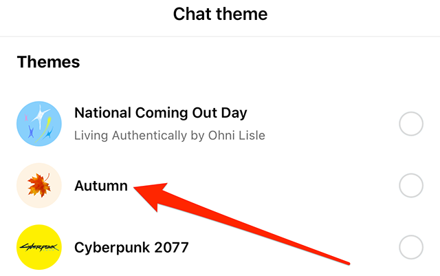 Instagram: How to Use the Autumn Chat Theme