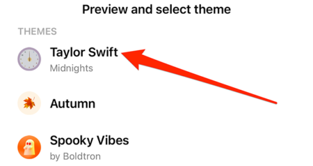 Messenger: How to Use the Taylor Swift Chat Theme