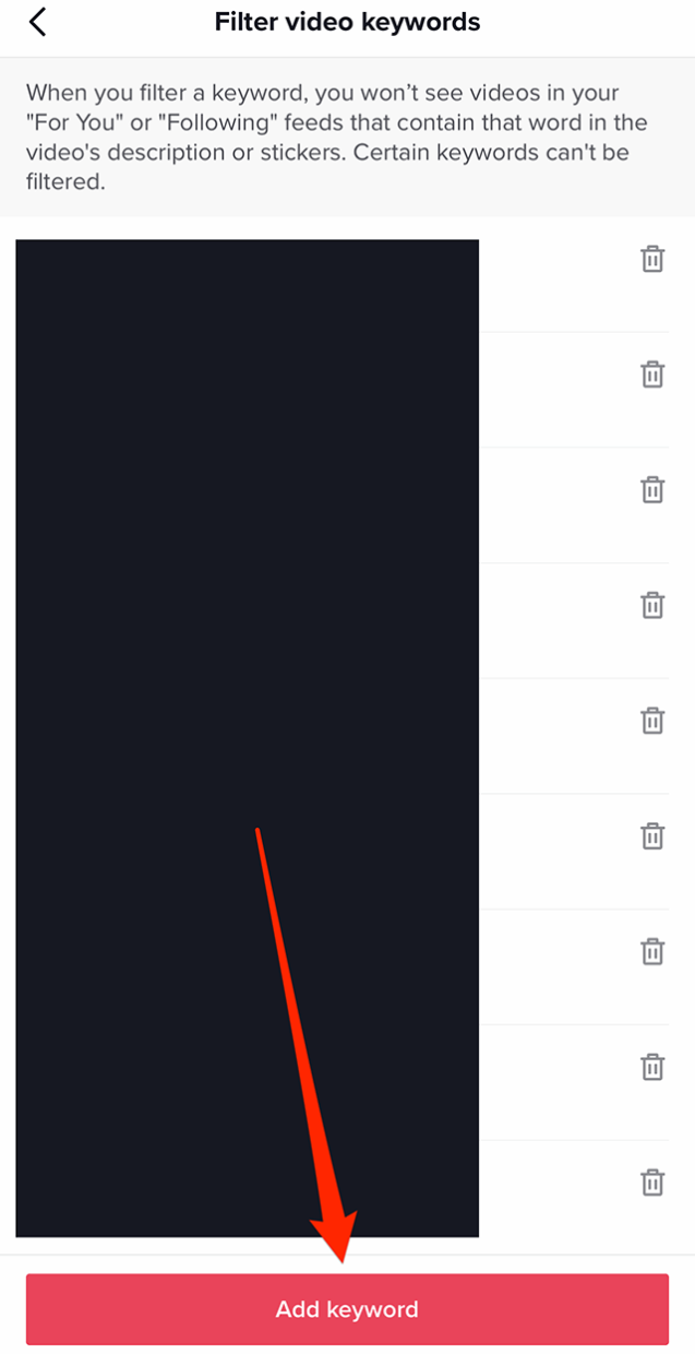 TikTok: How to Filter Video Keywords