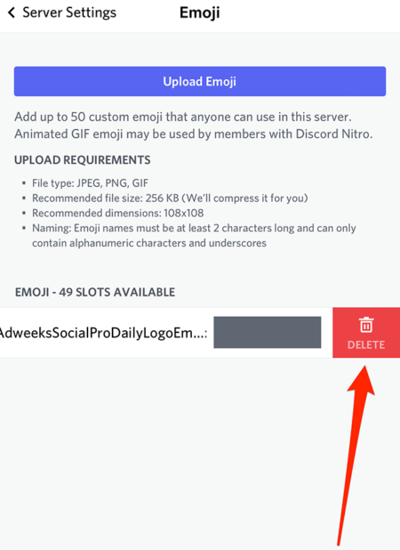 Discord: How to Remove Custom Emojis From a Server on Mobile