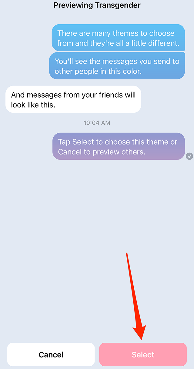 Messenger: How to Use the Transgender Chat Theme
