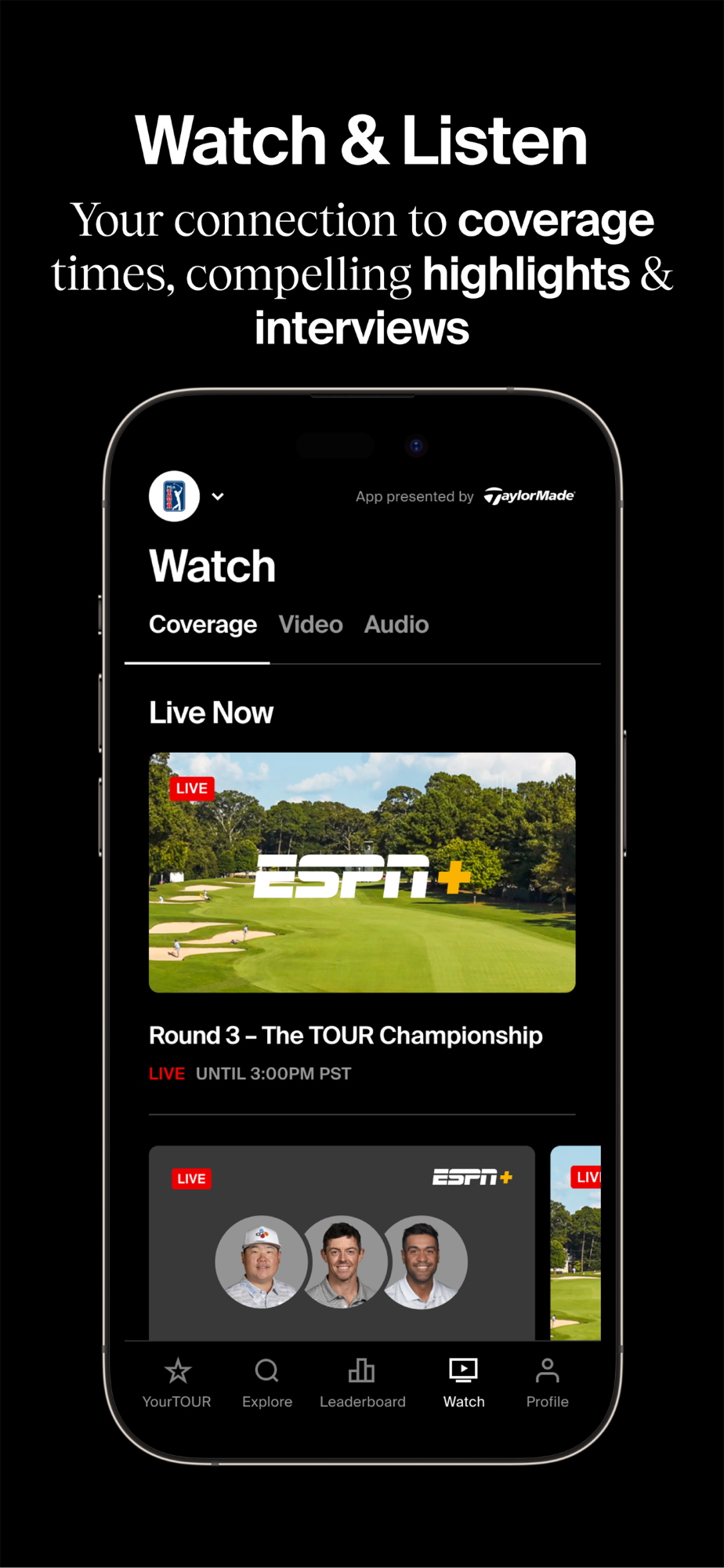 Tee Time Arrives for the PGA Tour’s Overhauled App