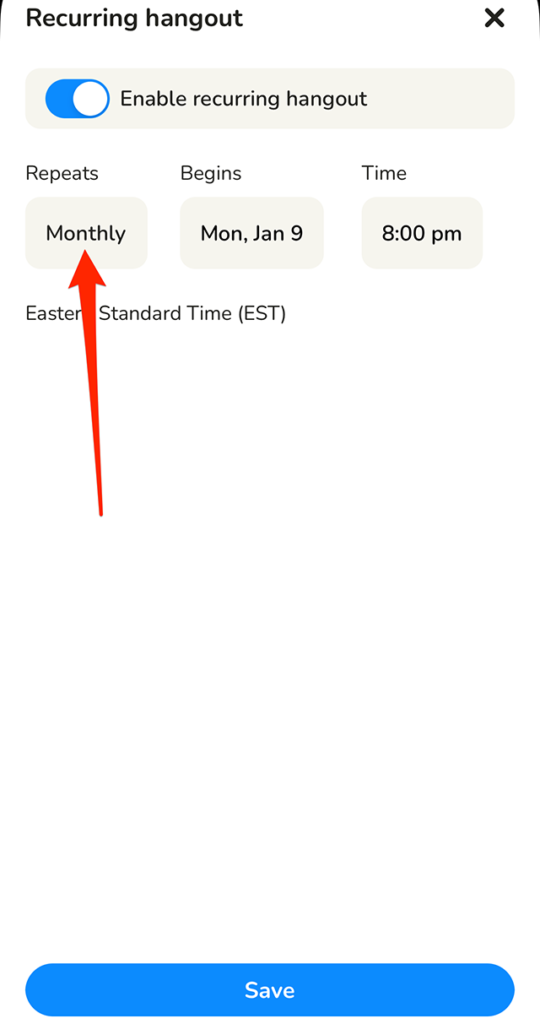 Clubhouse: How to Edit Your House's Recurring Hangout