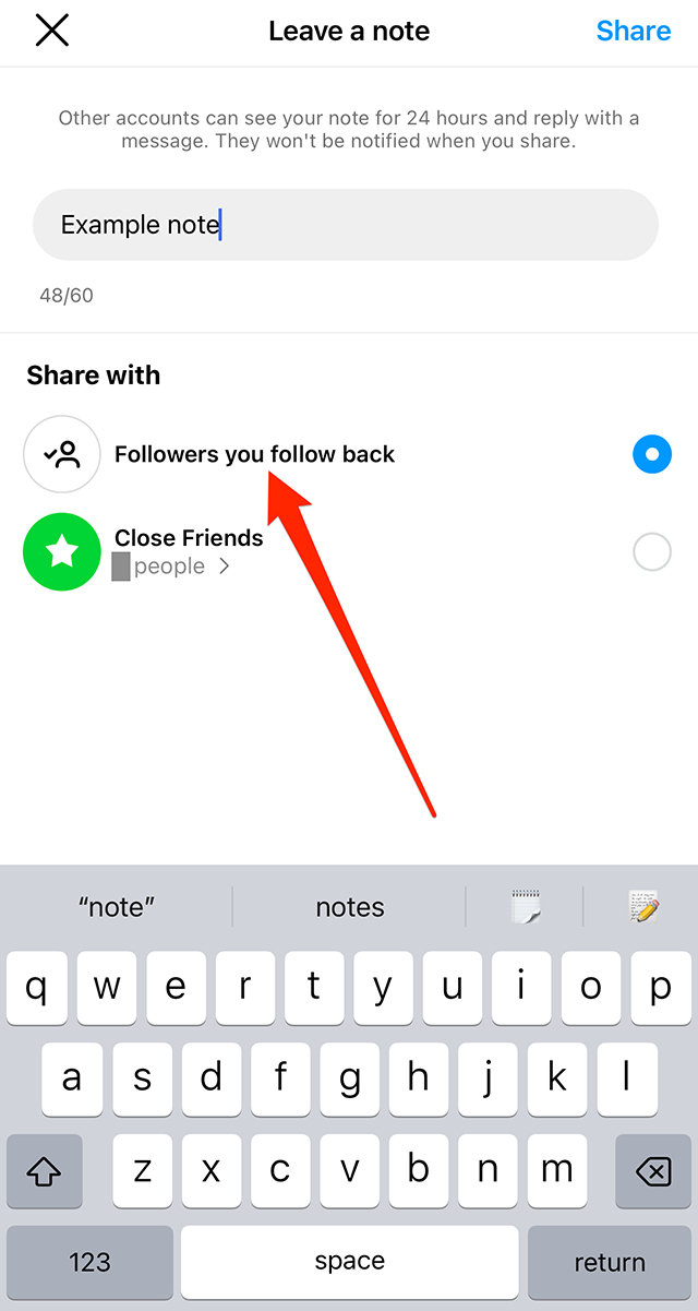 Instagram: How to Create Notes
