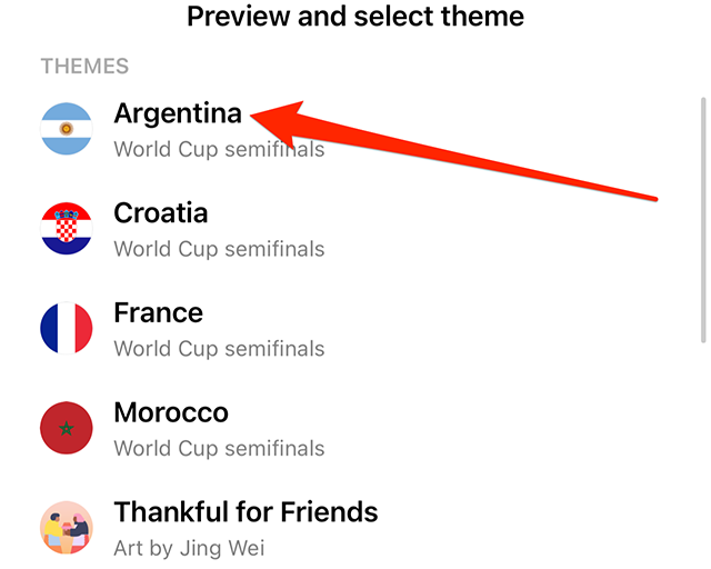 Messenger: How to Use the World Cup Semifinals Chat Themes