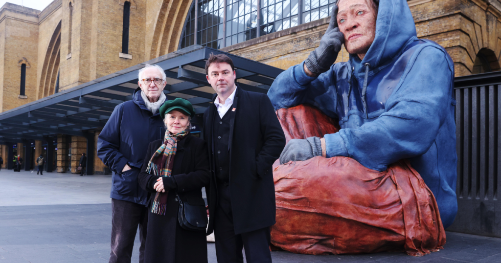 A Sculpture of a Homeless Person Highlights a Growing Crisis