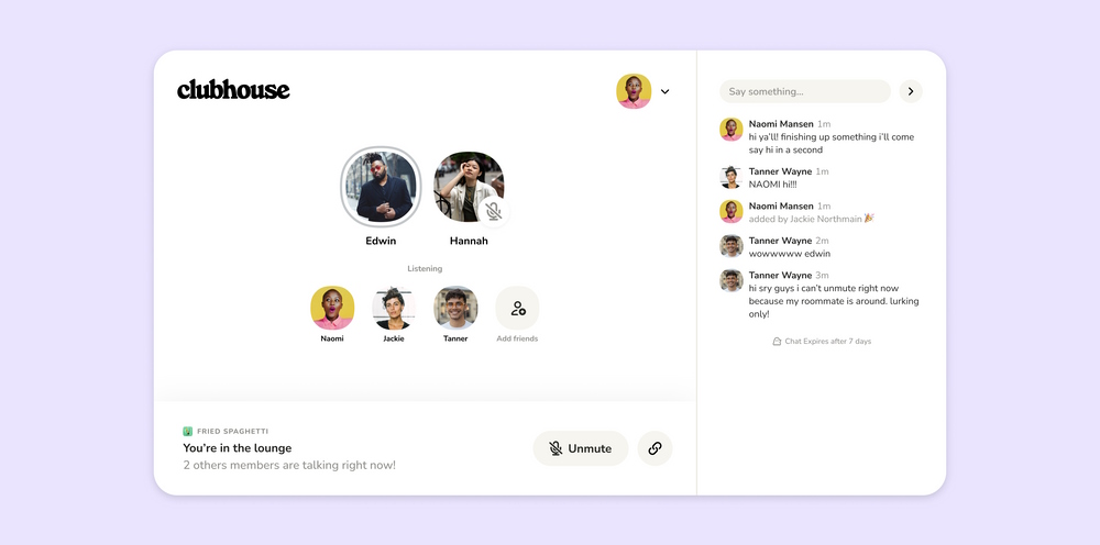 Clubhouse Debuts House Lounges for Web