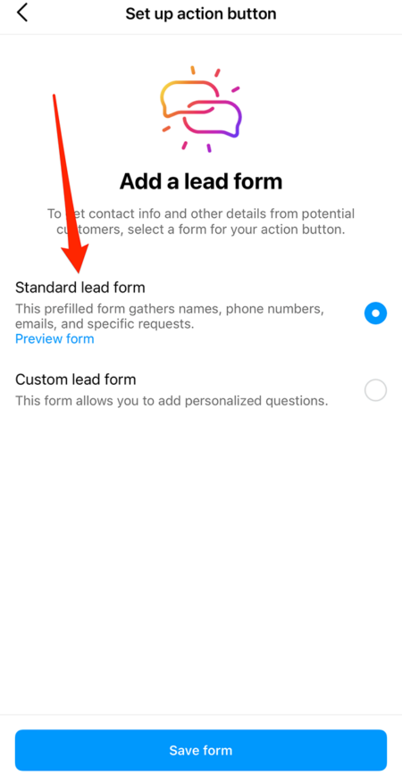 Instagram for Business: How to Add a Lead Form to Your Profile