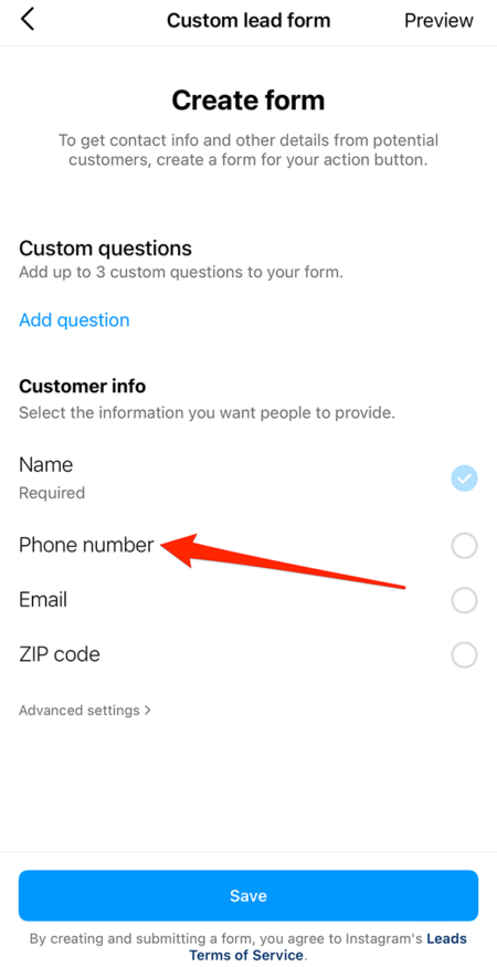 Instagram for Business: How to Add a Lead Form to Your Profile