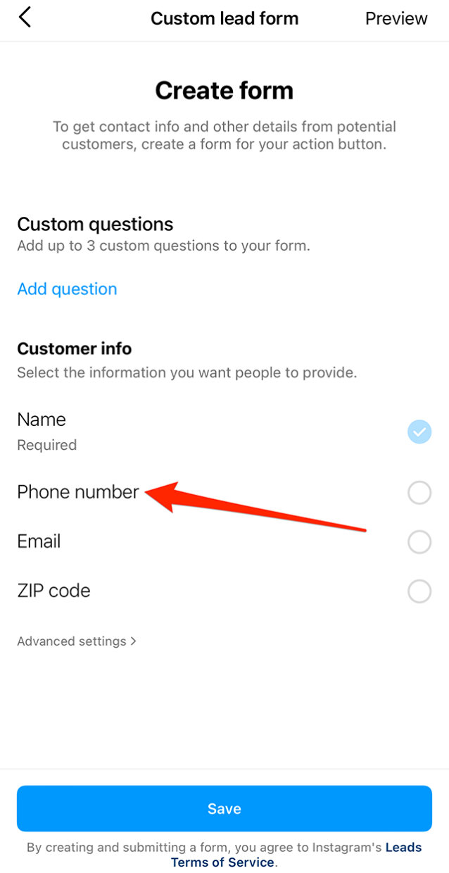 Instagram for Business: How to Add a Lead Form to Your Profile