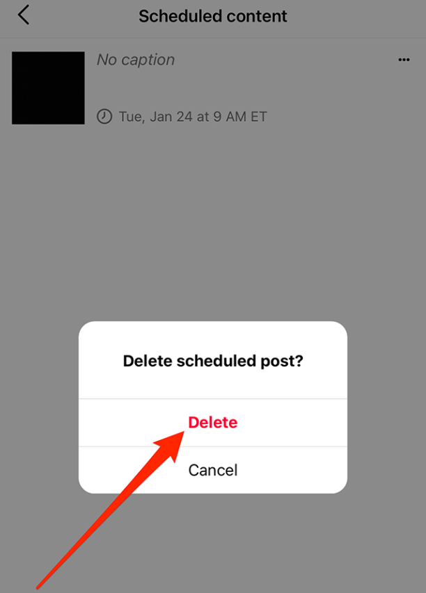 Instagram: How to Delete a Scheduled Post