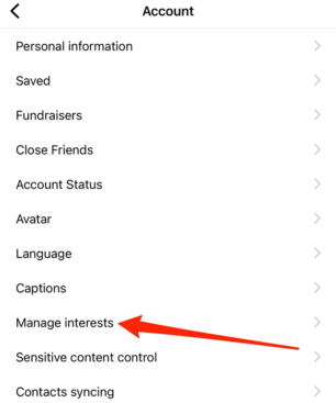 Instagram: How to Manage Your Interests