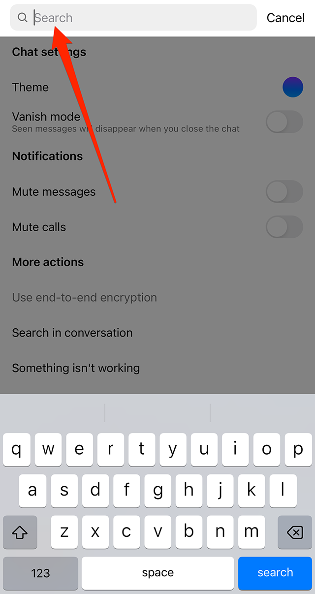 Instagram: How to Search for Messages in Chats on Mobile