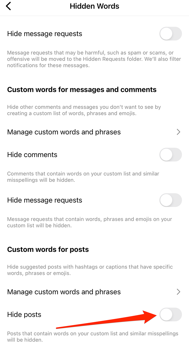 Instagram: How to Hide Suggested Posts With Certain Words or Phrases