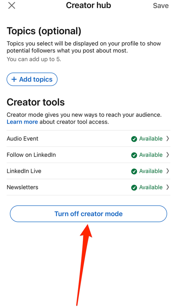 LinkedIn: How to Turn Off Creator Mode on Mobile