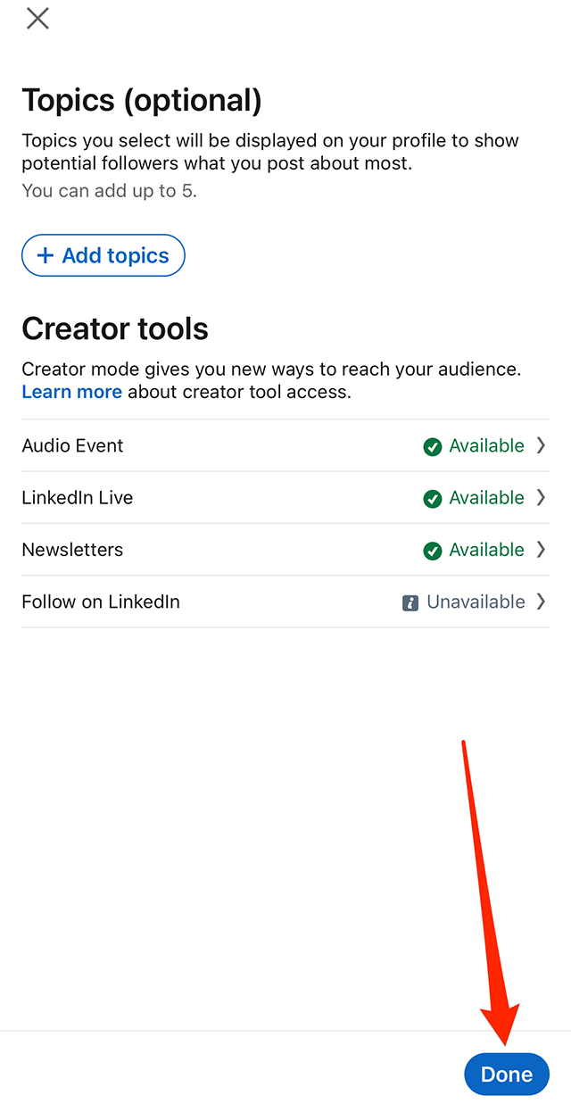 Linked: How to Turn On Creator Mode on Mobile