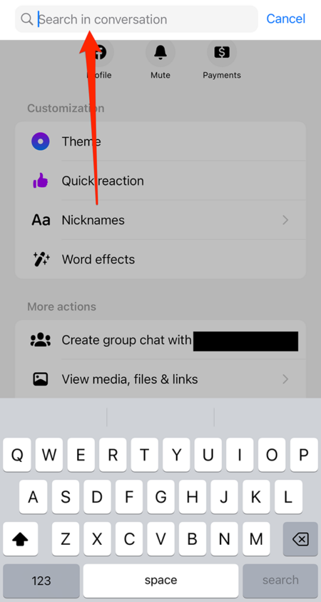 Messenger: How to Search for Messages in Chats on Mobile