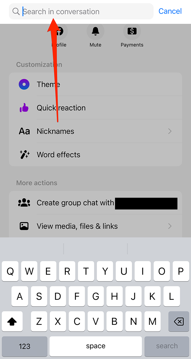 Messenger: How to Search for Messages in Chats on Mobile