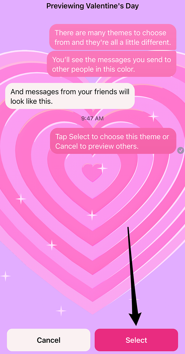 Messenger: How to Use the Valentine's Day Chat Theme