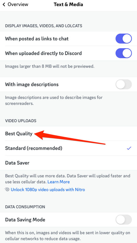 Discord: How to Change Your Video Upload Quality on Mobile