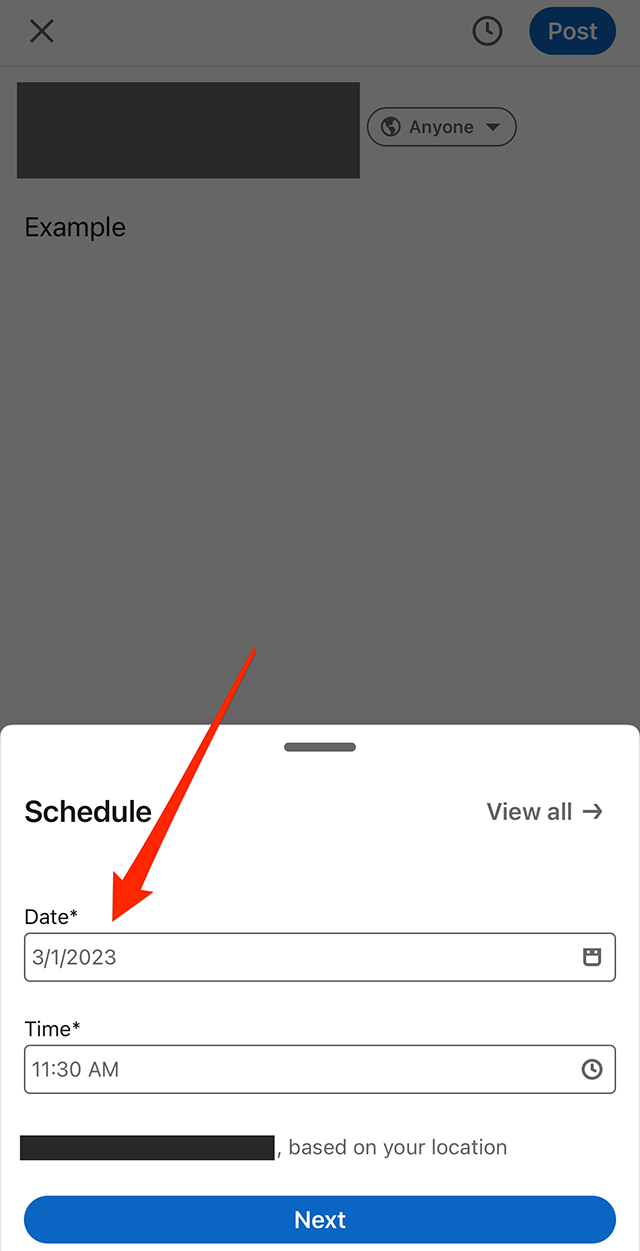 LinkedIn: How to Schedule a Post