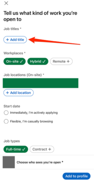 LinkedIn: How to Turn On Open to Work