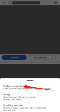 LinkedIn: How to Turn On Open to Work