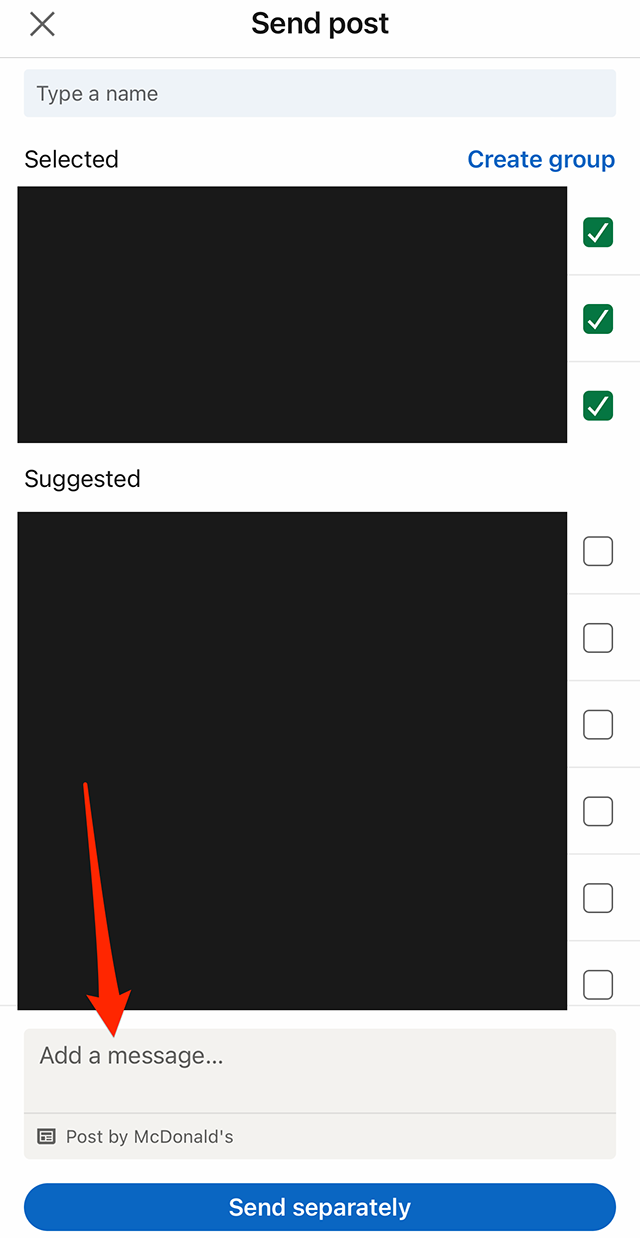 LinkedIn: How to Send a Post to Multiple Users at the Same Time