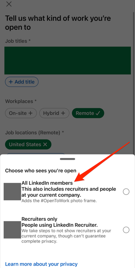 LinkedIn: How to Turn On Open to Work
