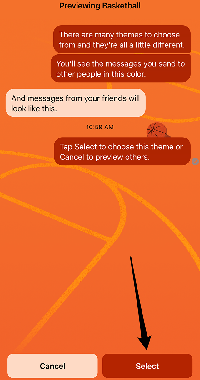 Messenger: How to Use the Basketball Chat Theme