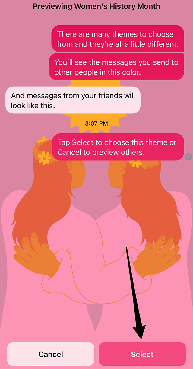 Messenger: How to Use the Women's History Month Chat Theme