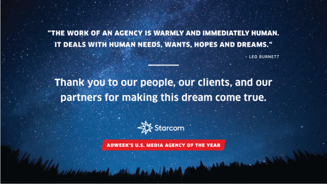 Starcom Is Adweek's US Media Agency of the Year