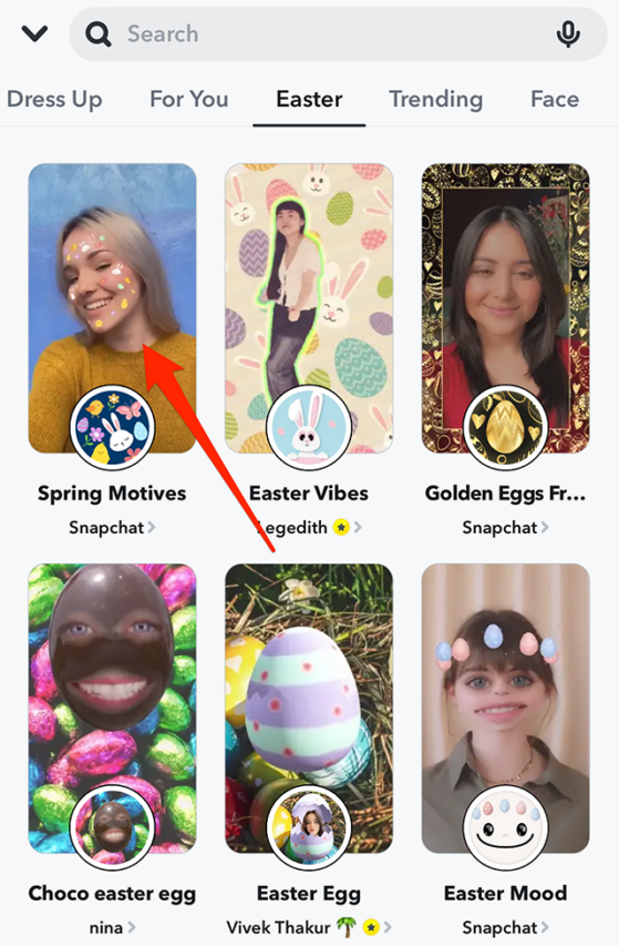 Snapchat: How to Use Easter Lenses