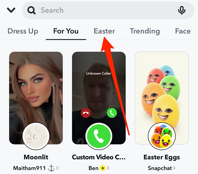 Snapchat: How to Use Easter Lenses