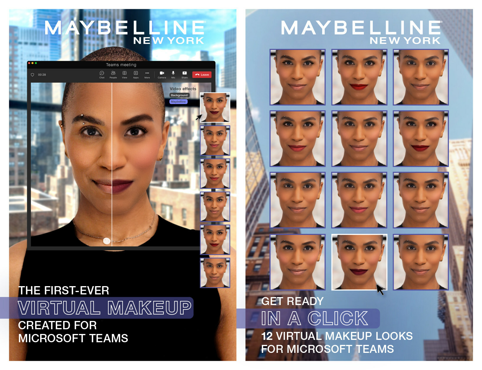 Maybelline Brings AR Makeup Options to Microsoft Teams