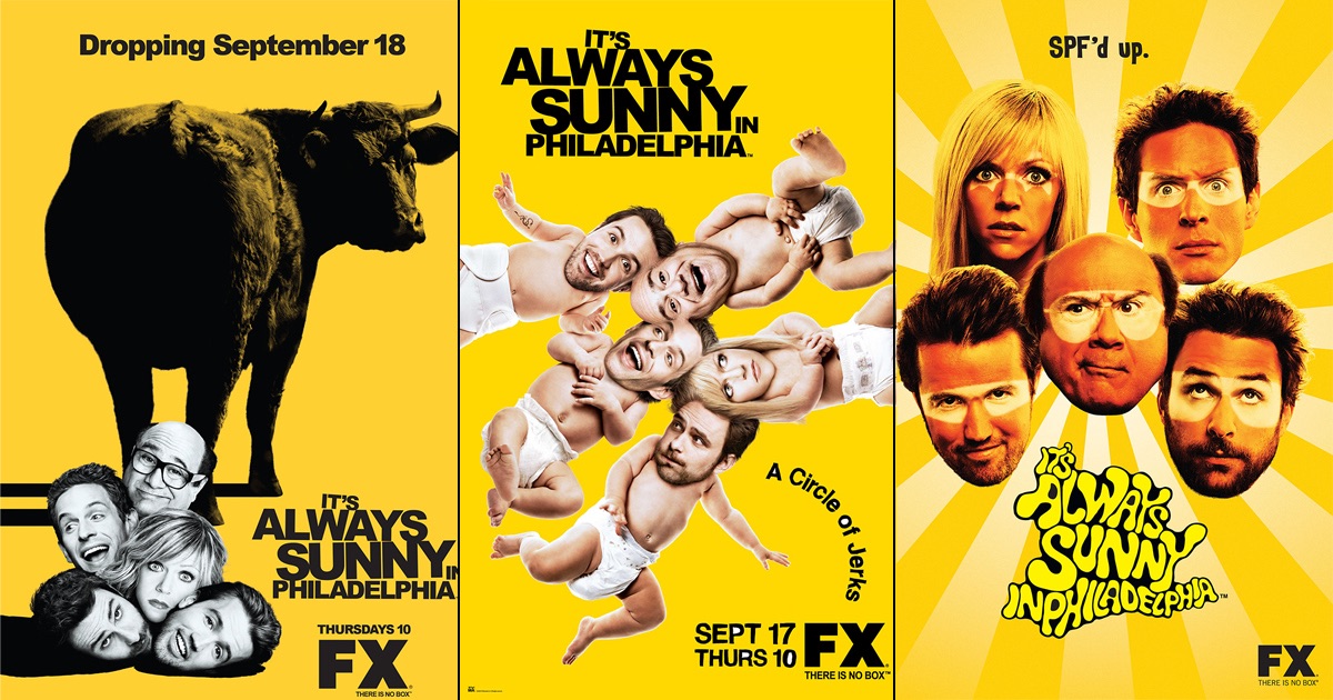 Always Sunny's Evolving Key Art: 'Idiocy in Glory'