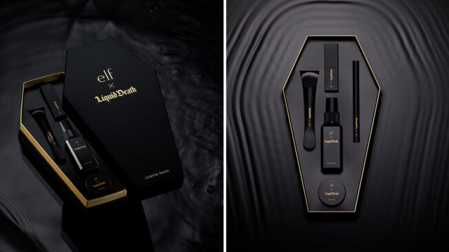 Liquid Death and e.l.f. Collaborate on Ghoulish Makeup Kit